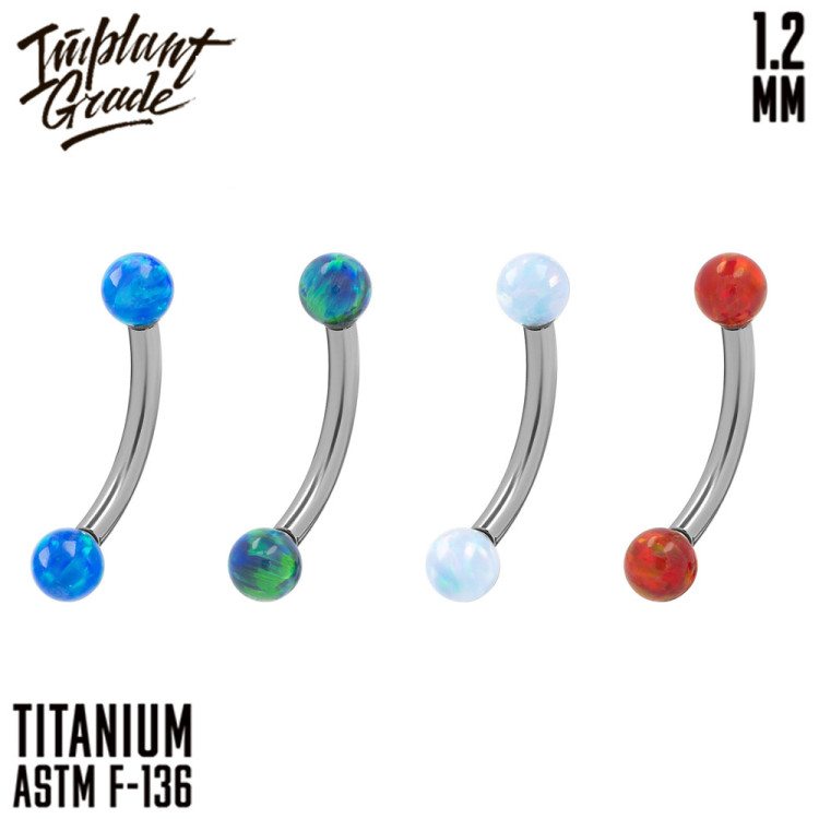Микробанан с опалом 05 IG 1.2 титан купить в интернет магазине пирсинга ...